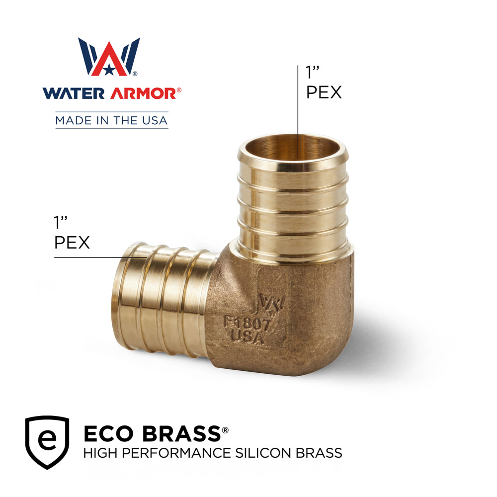 1” Lead-free* PEX Elbow WAEL550JJ-025 | Lead-Free ECO BRASS®